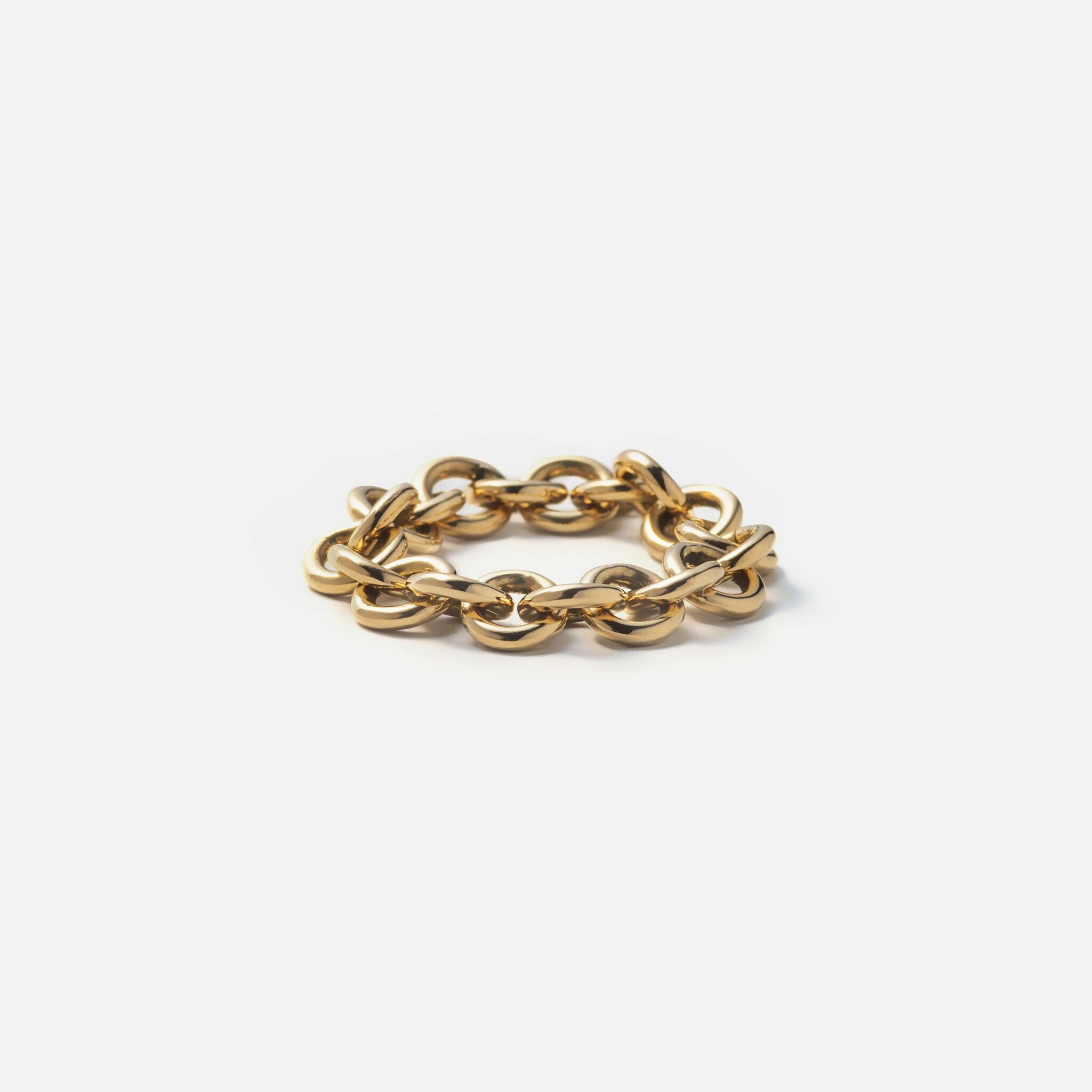 chain collection / large size luxe round chain ring YG – trunk JEWELRY