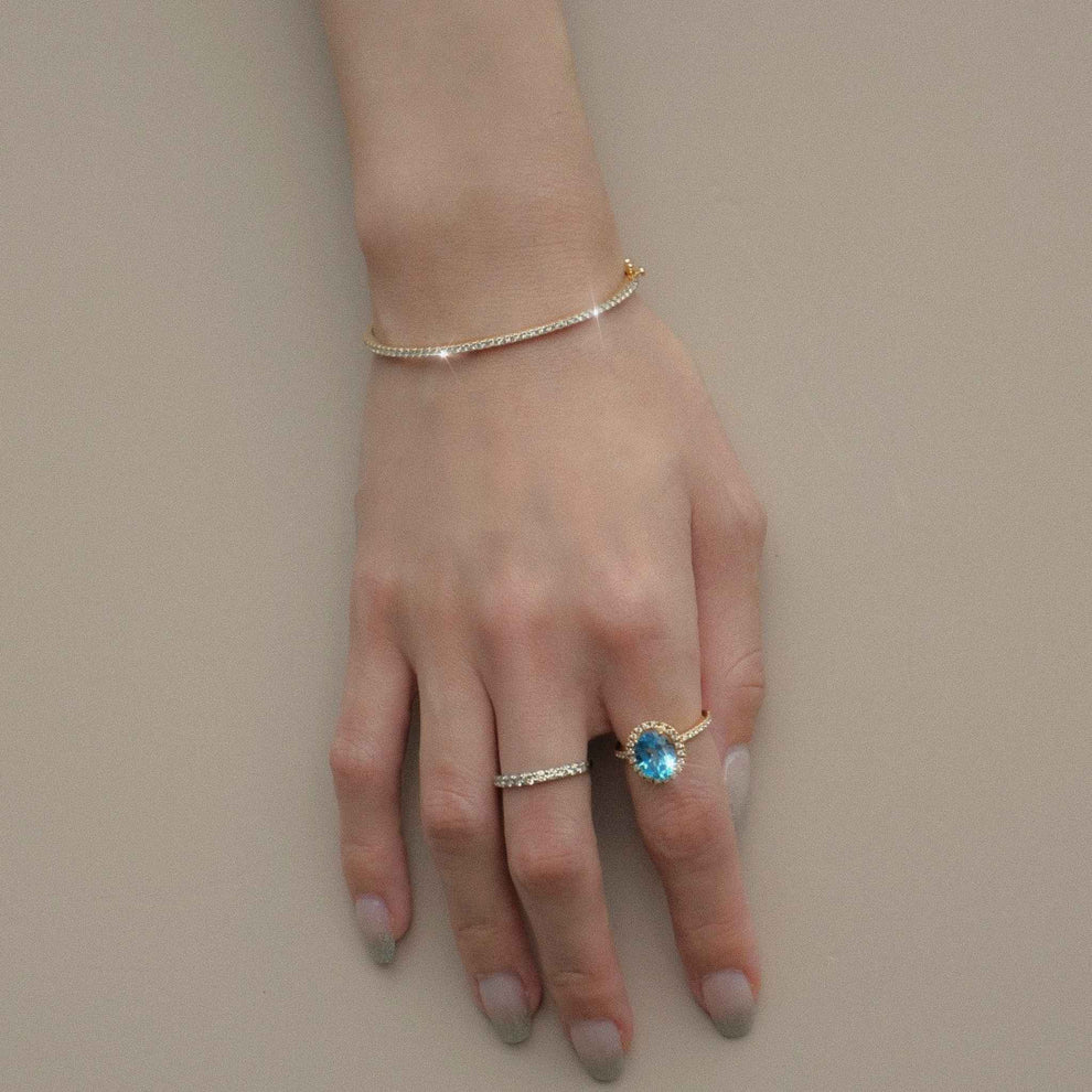 basic collection / super basic diamond bangle 1ct K18YG – trunk JEWELRY